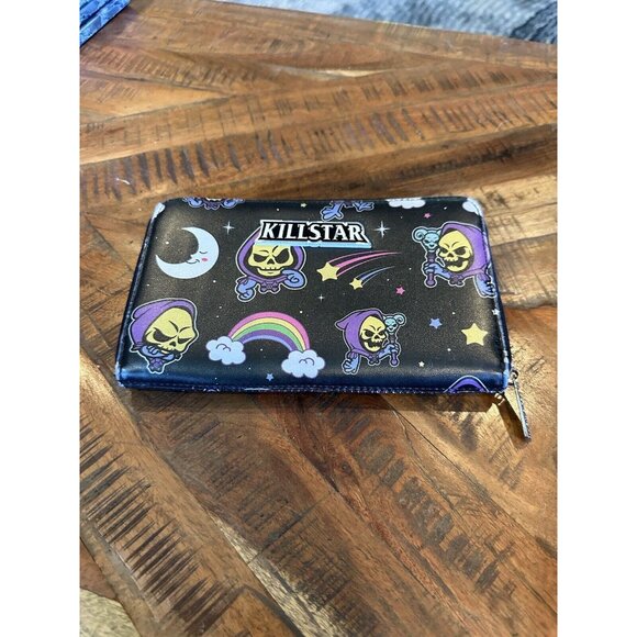 Killstar | Bags | Rare Killstar Skeletor Heman Rare Wallet Checkbook Size Zippered | Poshmark